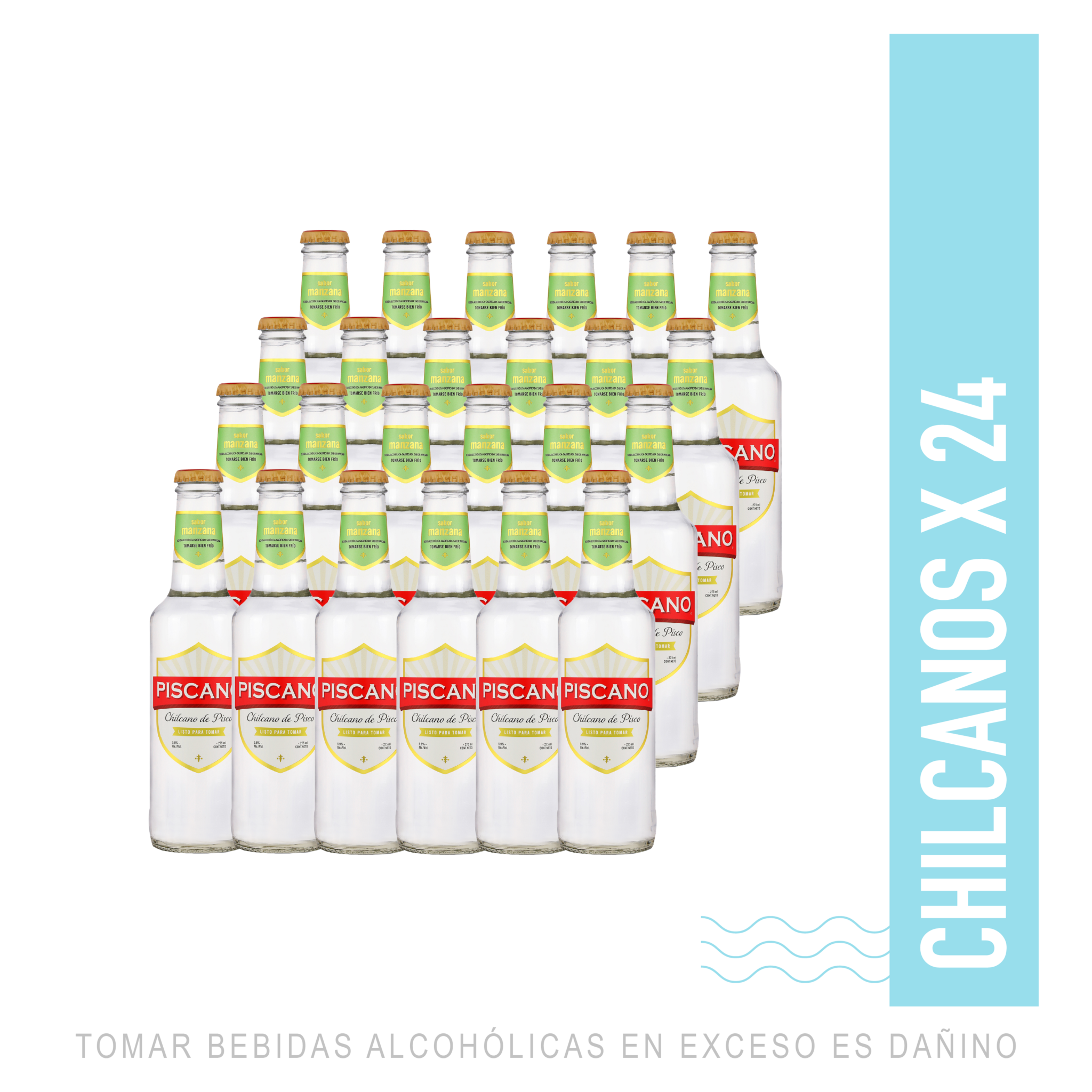 Chilcano de Pisco sabor Manzana 275ml x 24un – Piscano
