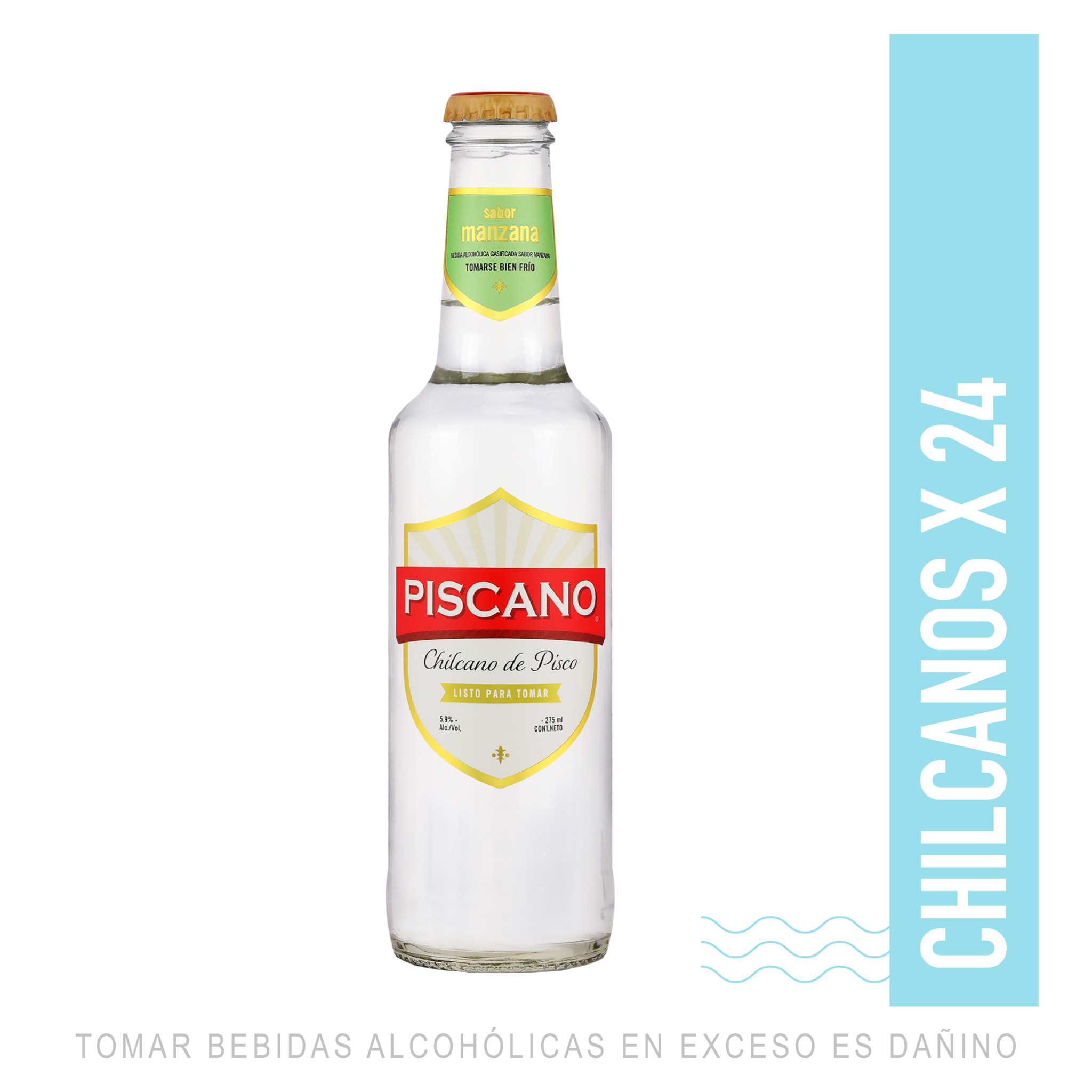 Chilcano de Pisco sabor Manzana 275ml x 24un – Piscano