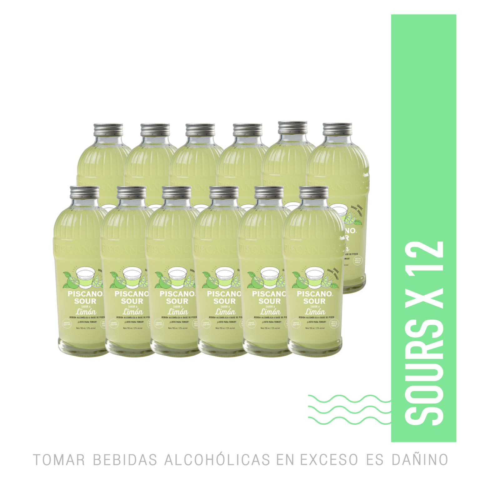 Piscano Sour sabor Limón 700ml x 12un – Piscano