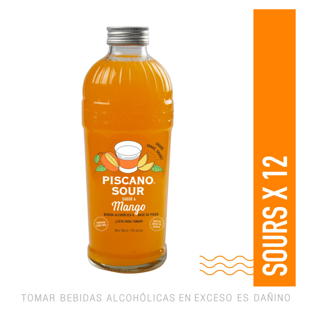 Piscano Sour sabor Mango 700ml x 12un – Piscano