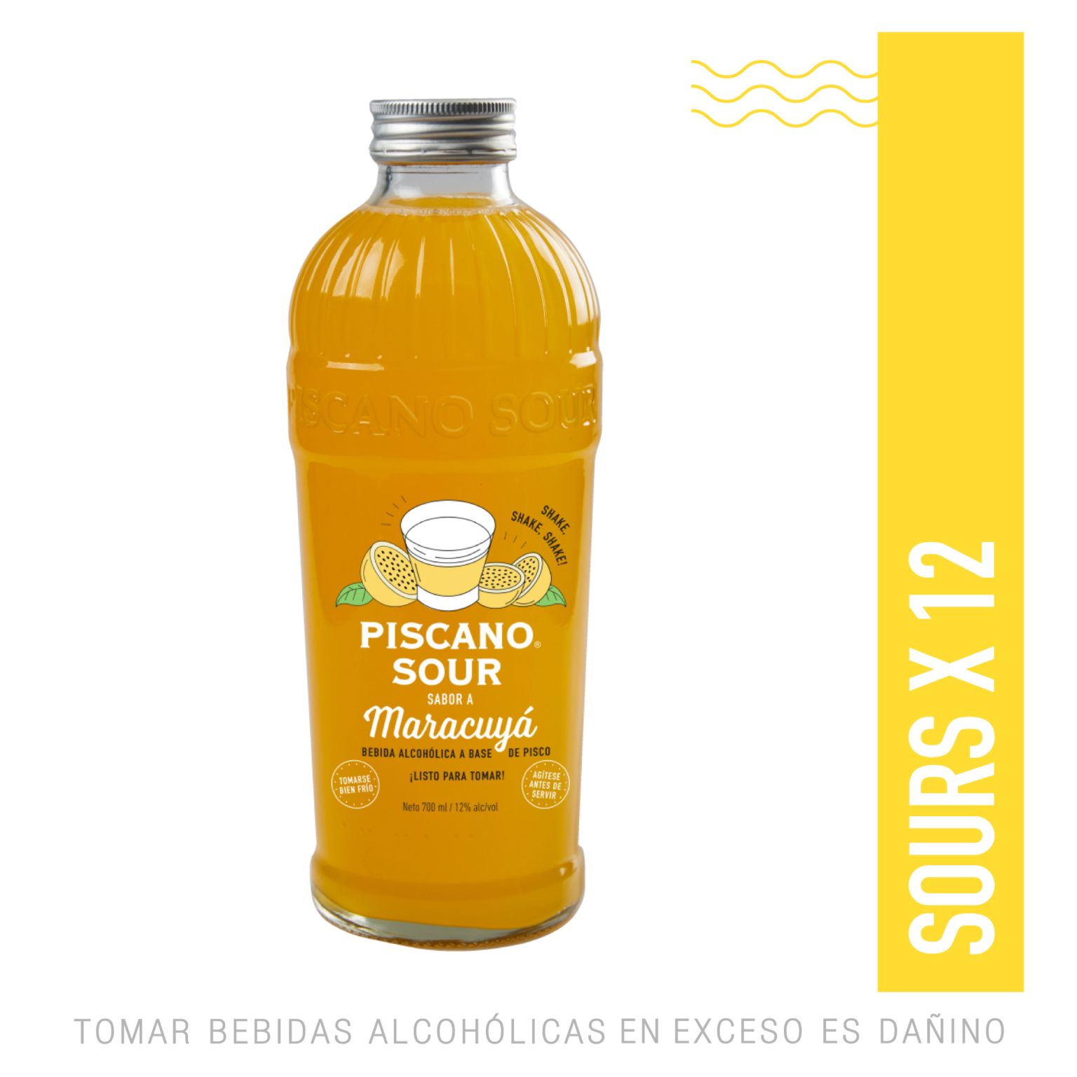 Piscano Sour sabor Maracuyá 700ml x 12un – Piscano