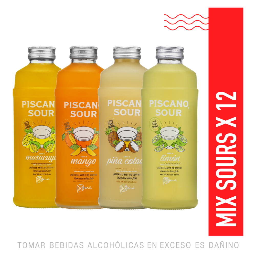 Mix de Piscano Sour 700ml x 12un – Piscano